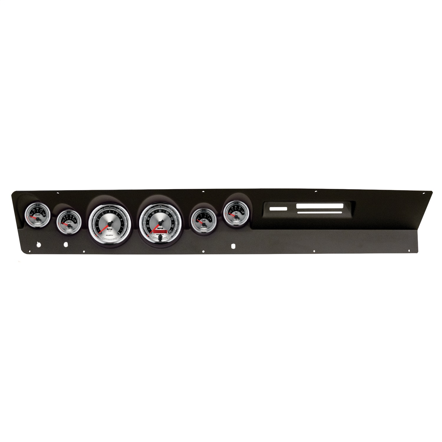 AutoMeter DIRECT FIT DASH KIT; (3 3/8in. X2; 2 1/16in. X4); DODGE DART 67-69; AMERICAN MUS